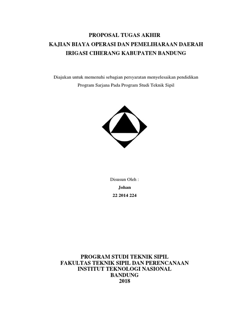 Contoh Cover Itenas | PDF