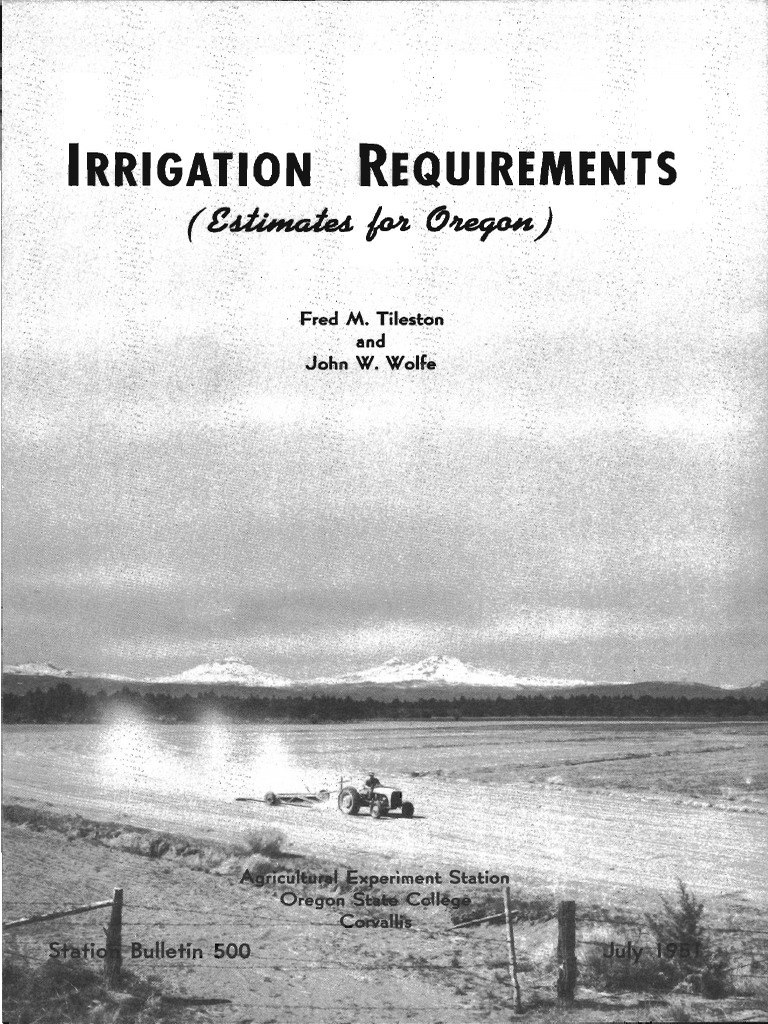 Estimating Consumptive Water Use and Irrigation Requirements for Major ...