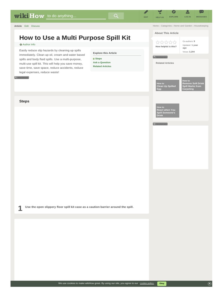 How To Use A Multi Purpose Spill Kit | PDF | Websites | Cyberspace