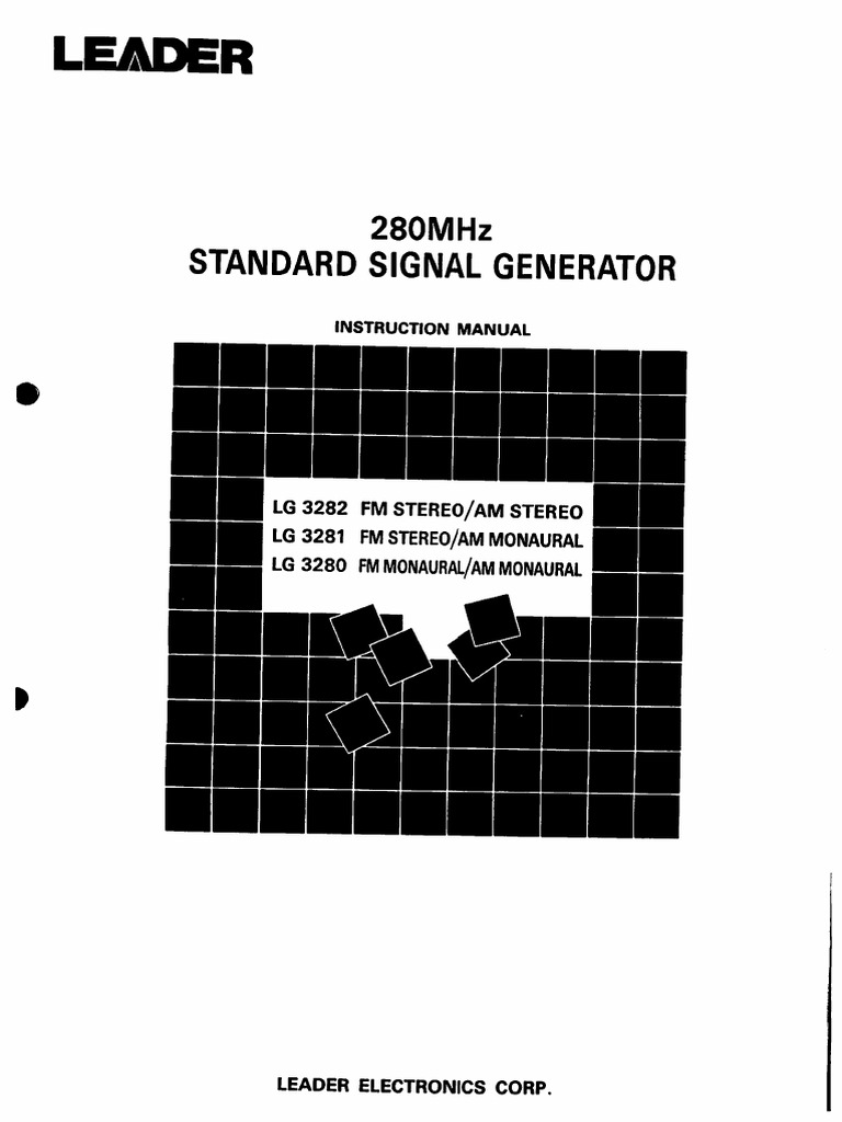 LG3280, 3281, 3282 - Instruction Manual PDF | PDF