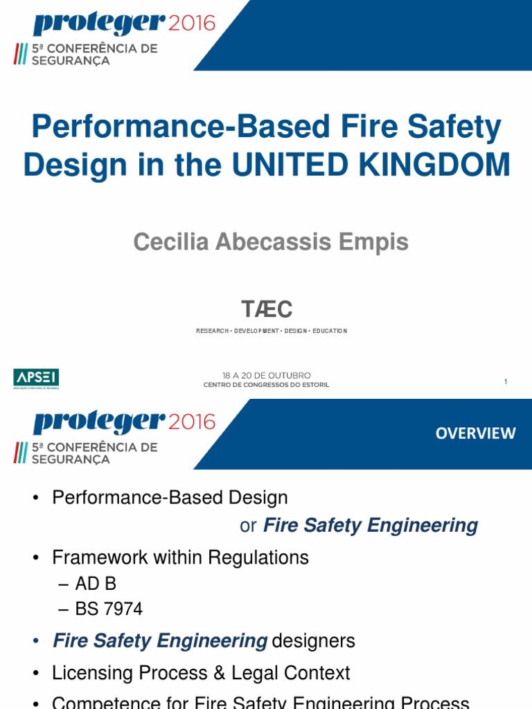 Performance-Based Fire Safety Design in The UNITED KINGDOM: Cecilia ...