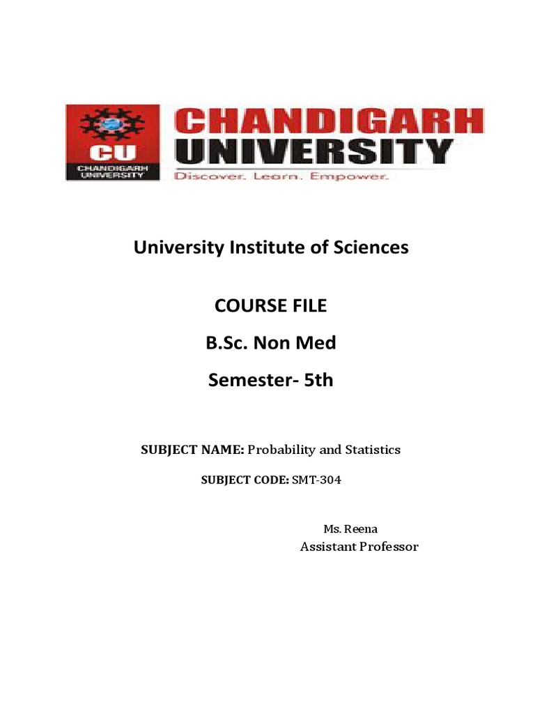 Probability and Statistics Course Overview | PDF | Probability ...