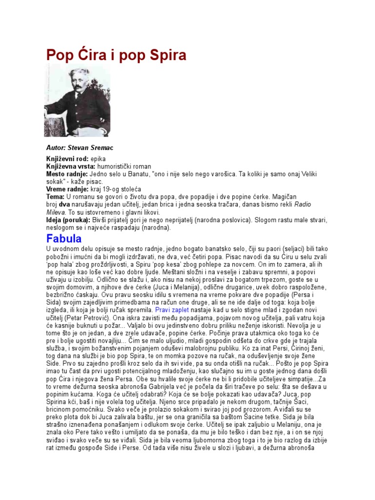 Pop Ćira I Pop Spira | PDF