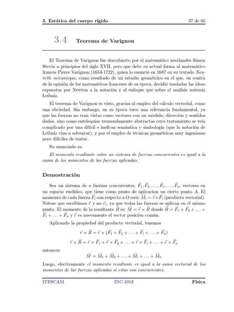 Teorema de Varigon Completo | PDF | Análisis matemático | Mecánica