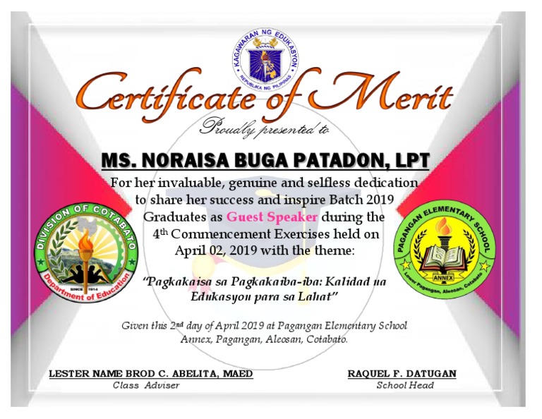 Certificate Guest Speaker | PDF