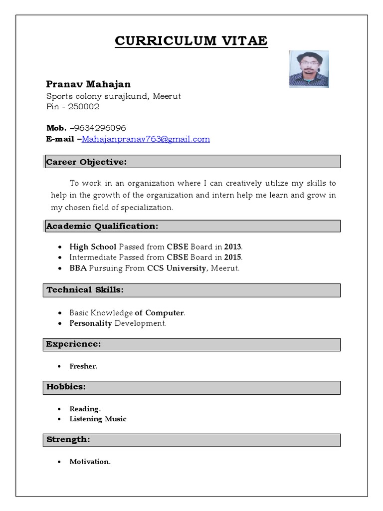 0 - Pranav Mahajan CV | PDF