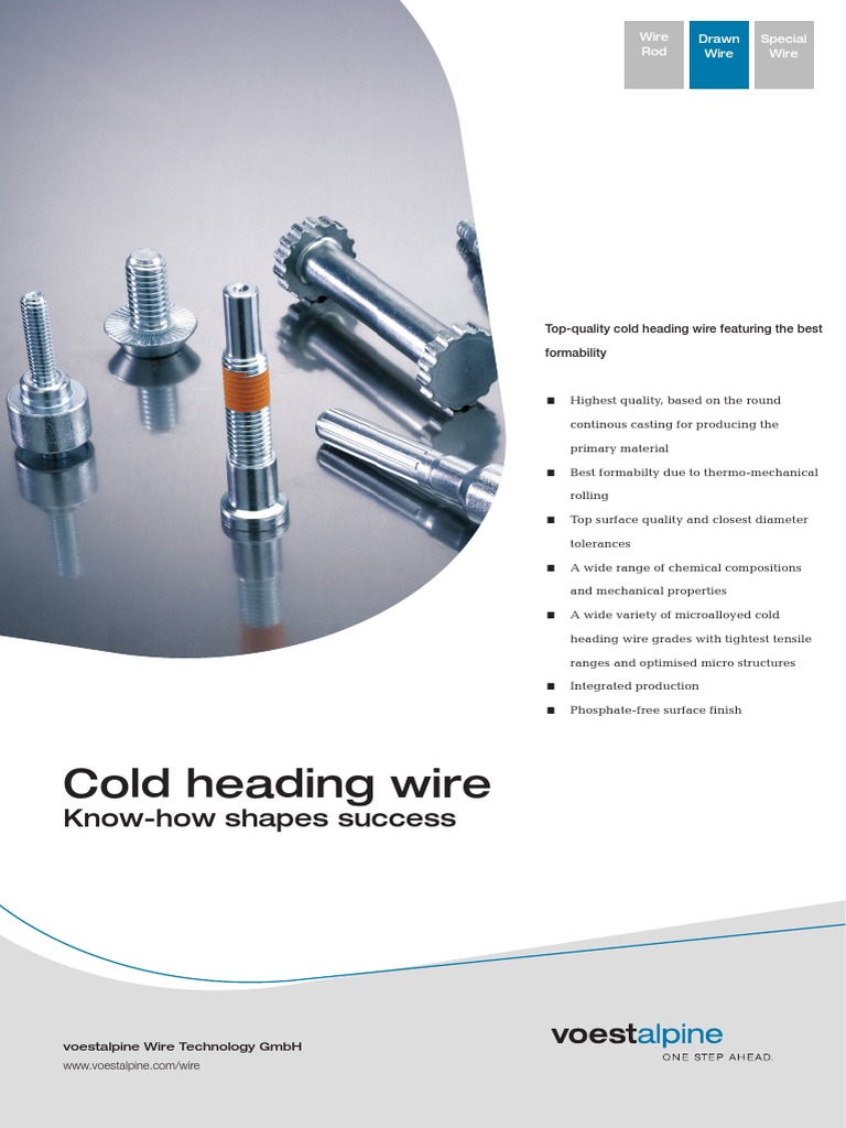 Voest Alpine-Wire | PDF | Annealing (Metallurgy) | Procedural Knowledge