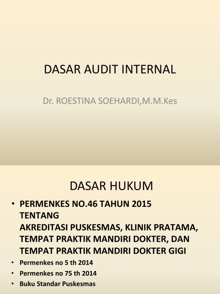 Dasar - Dasar Audit Internal | PDF
