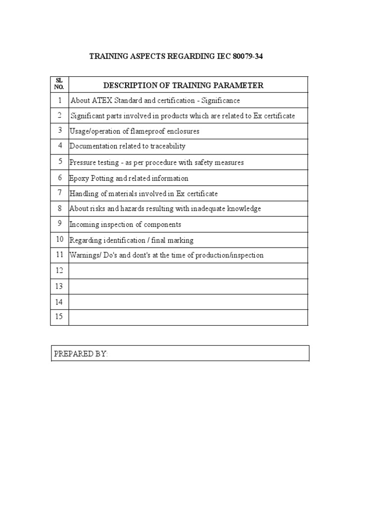 Training List 8007934 | PDF