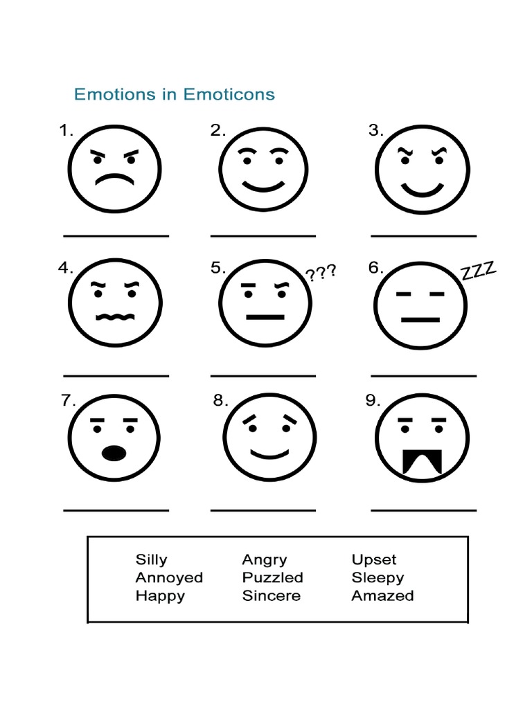 Emotions Emoticons | PDF