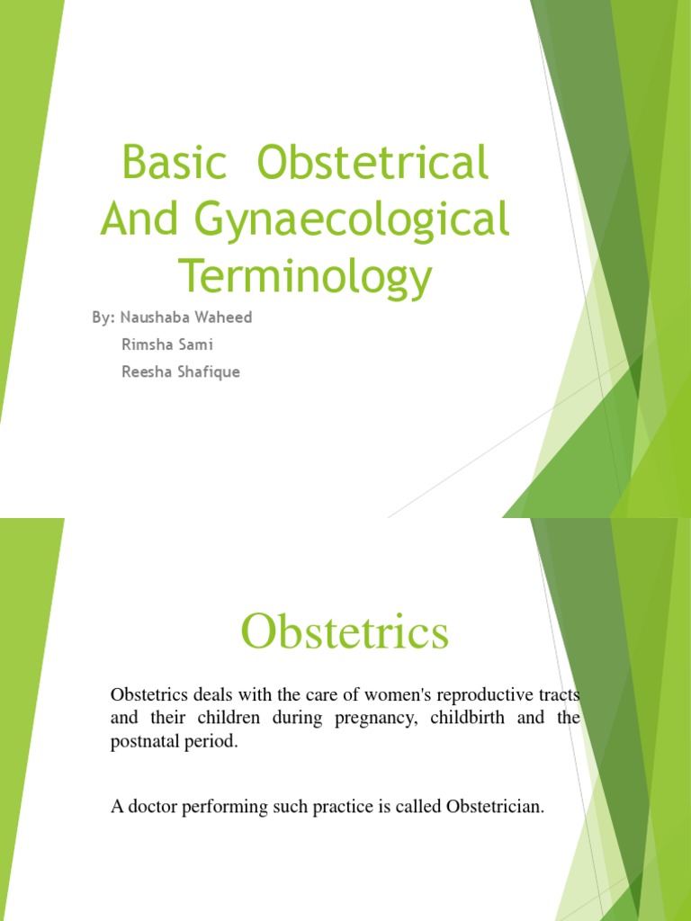 Basic Gynaecological and Obstetrical Terminology | PDF | Menstruation ...