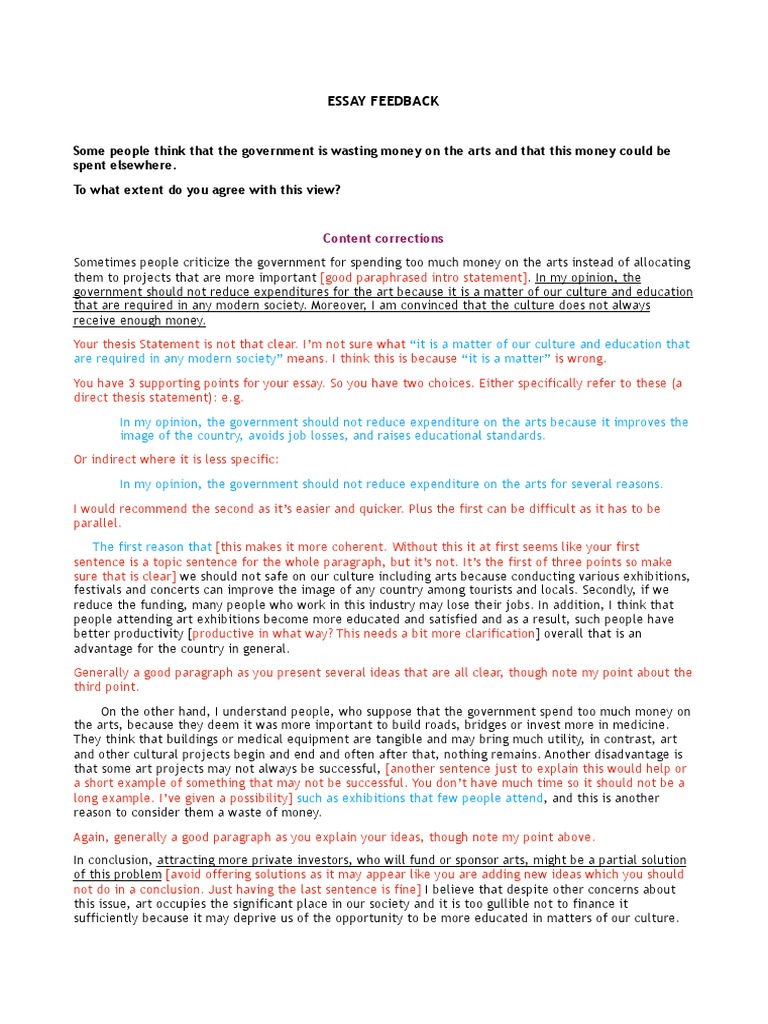 Sample Corrected Ielts Essay | PDF