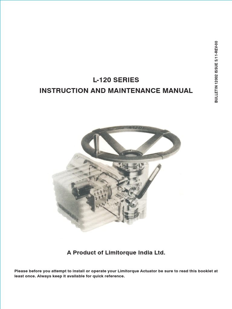 Limitorque L120 - Instruction-And-Maintenance (l120) PDF | PDF | Valve ...
