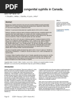 Syphilis Incidence in Cleveland 2022 | PDF | Sexually Transmitted ...