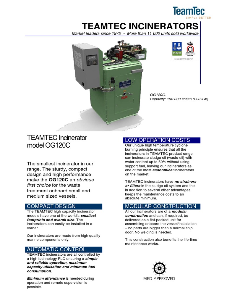 Preliminary Tech. Doc. OG120C TG 5 | PDF | Incineration | Diesel Engine