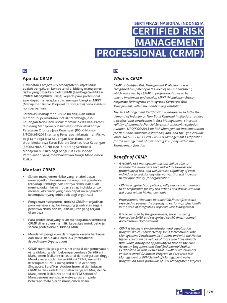Certified Risk Management Professional (CRMP) | PDF | Actuarial Science ...