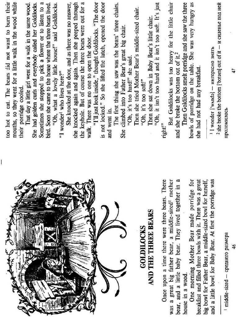 Goldilocks and The Three Bears by Robert Southey | PDF