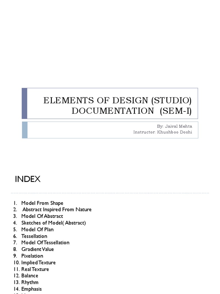 Elements of Design Documentation: A Comprehensive Exploration of Visual ...