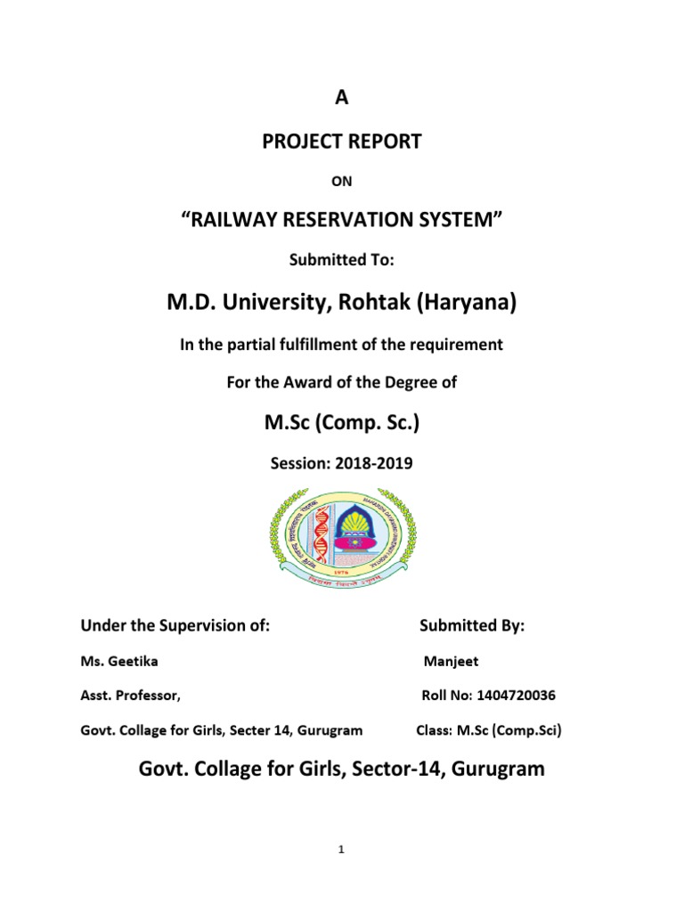 Railway reservation system Project.docx | Software Testing | Unit Testing