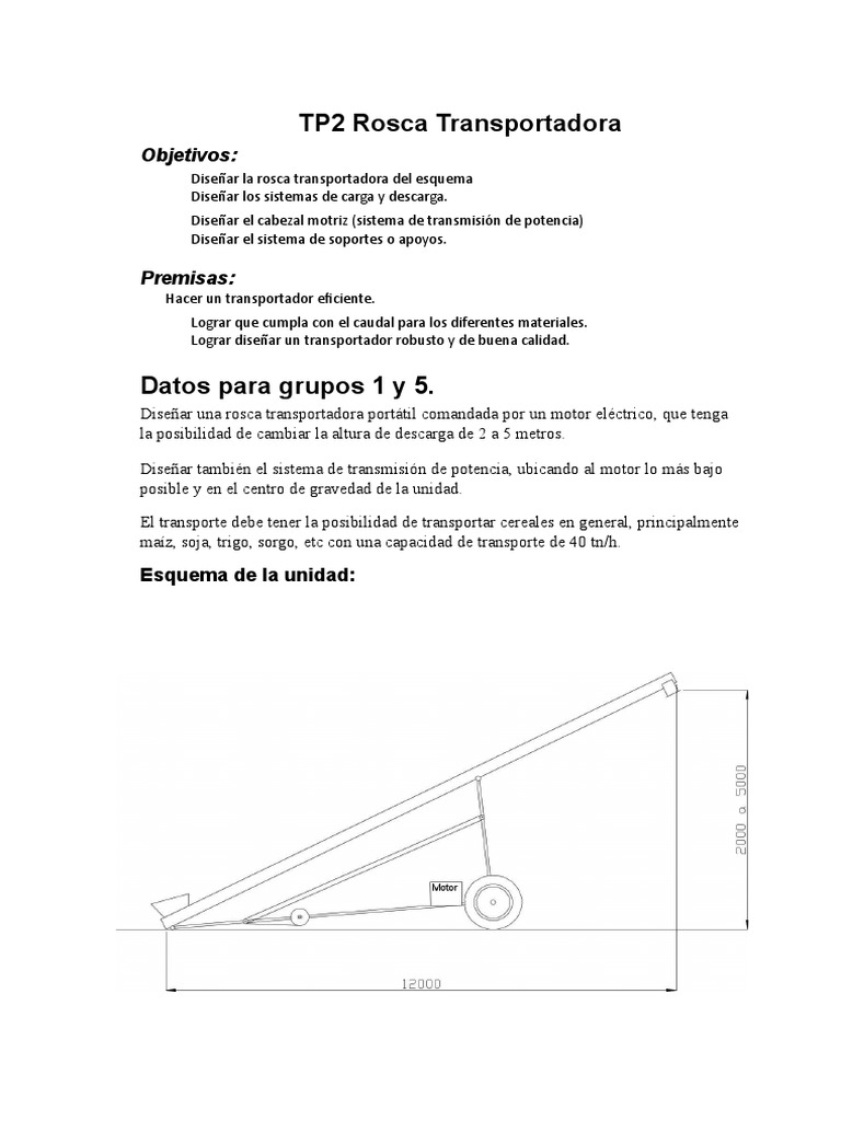 TP2 Rosca Transportadora Consignas 2018 | PDF