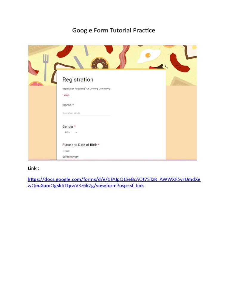 Google Form Tutorial Practice | PDF