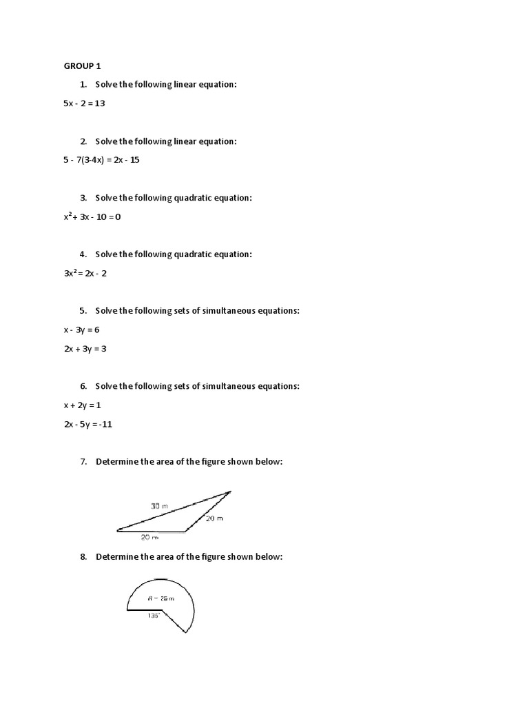Geometric Solutions for Equations | PDF