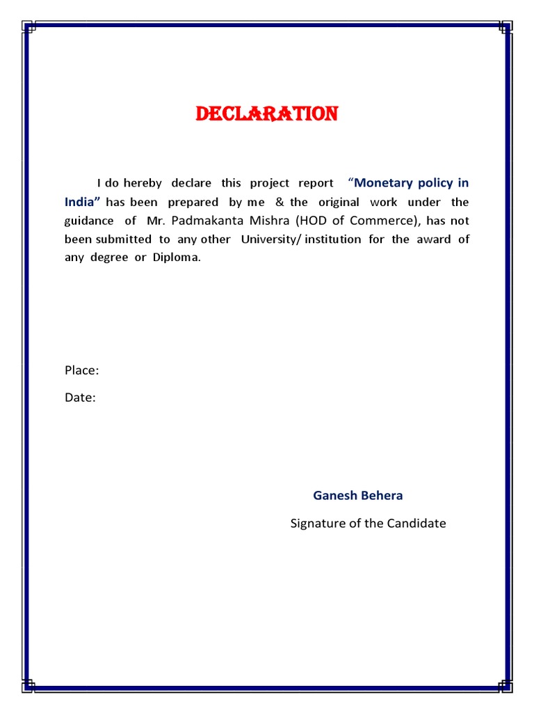 Ganesh DECLARATION | PDF