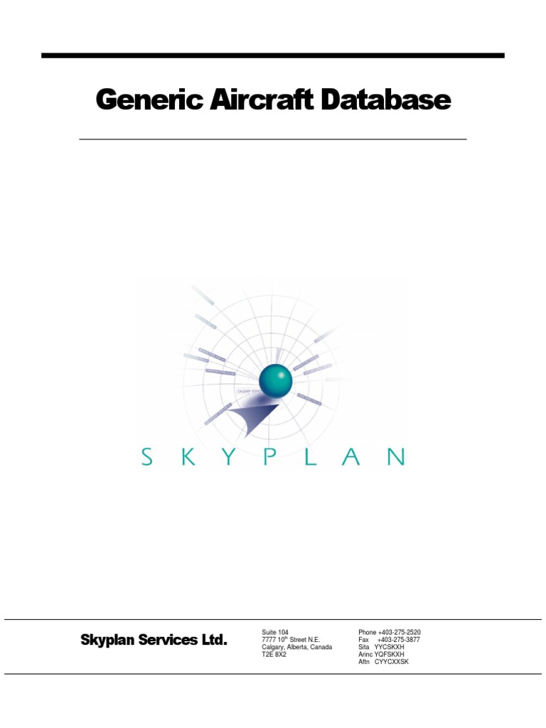 Generic Aircraft Database | PDF | Aircraft Manufacturers Of The United ...