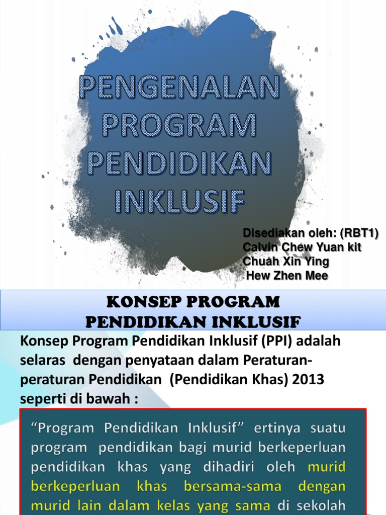 Asas Dan Sejarah Program Inklusif | PDF