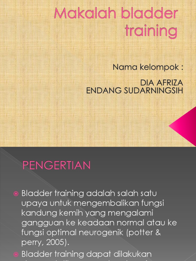 Makalah Bladder Training | PDF