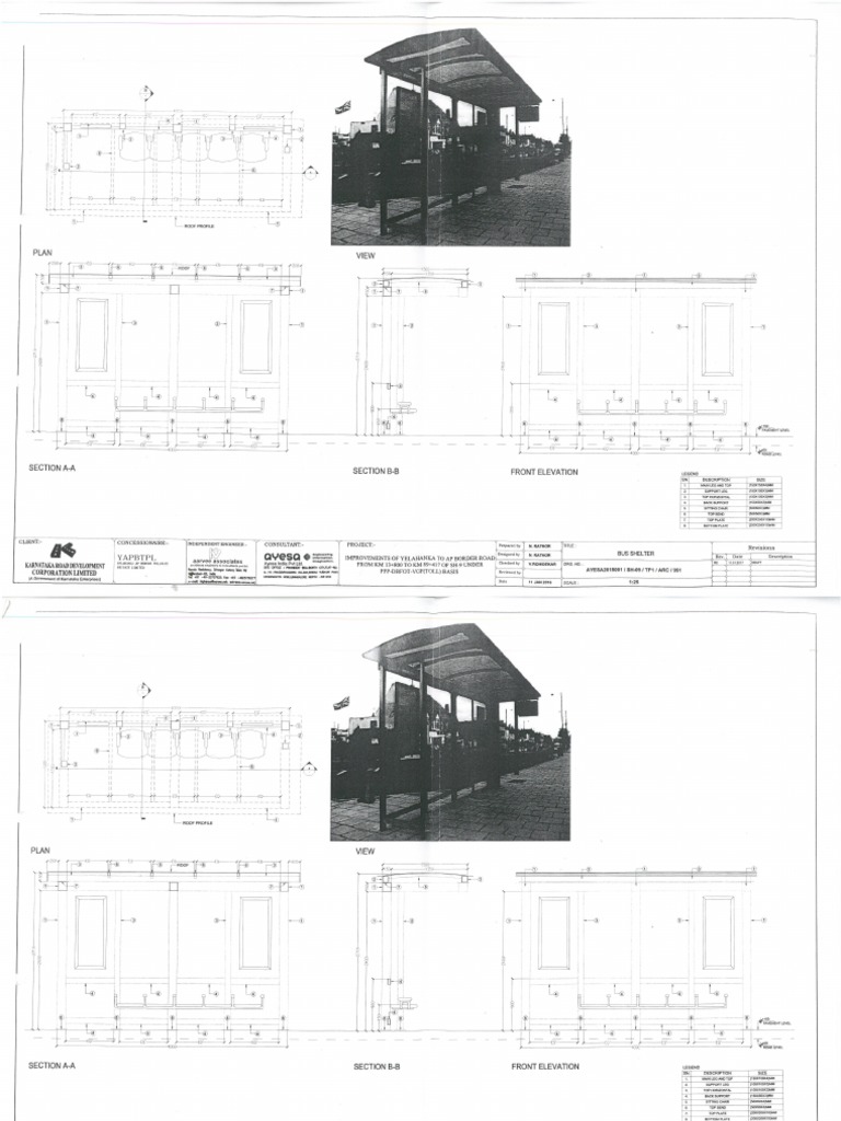 Bus Shelter Drawings PDF | PDF