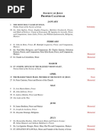Monthly Saint Feast Days Calendar | PDF | Catholic Liturgy | Catholic ...