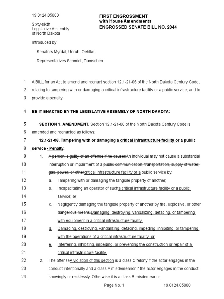 First Engrossment With House Amendments | PDF | Pipeline Transport ...