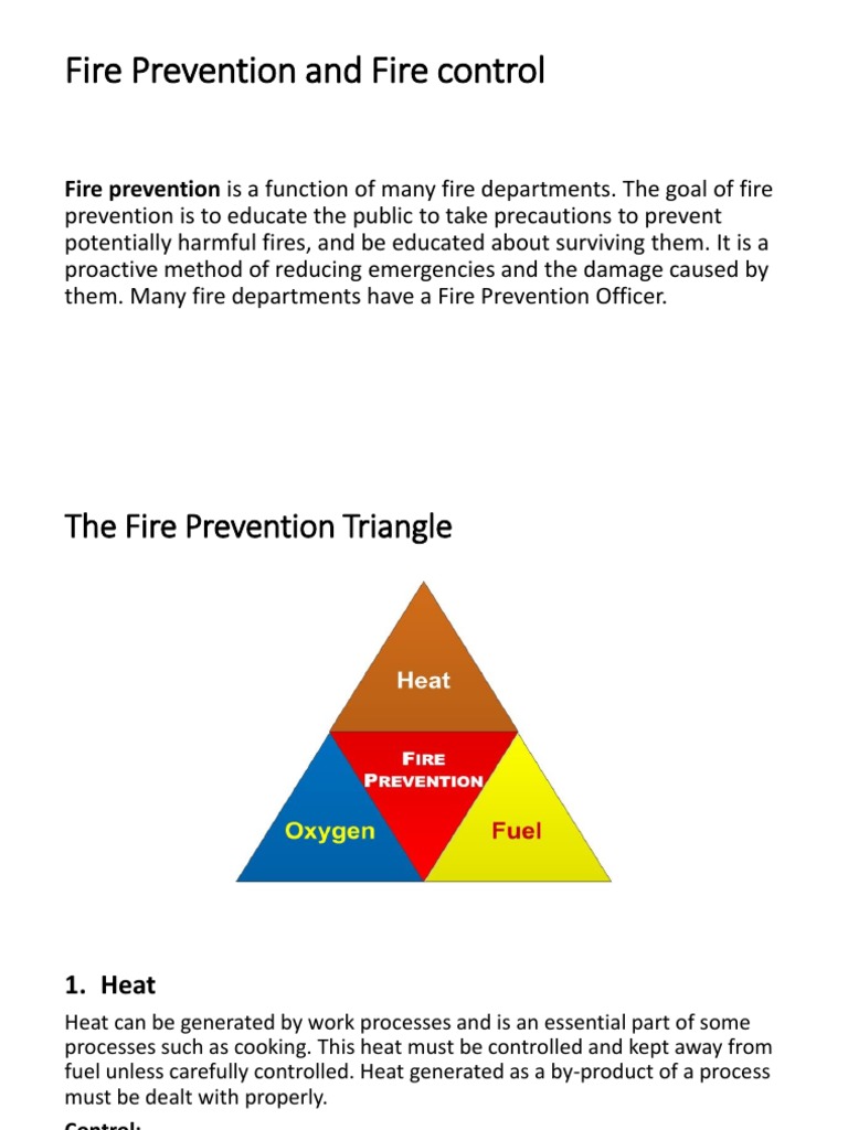 Preventing Fires Through Understanding and Controlling the Fire ...