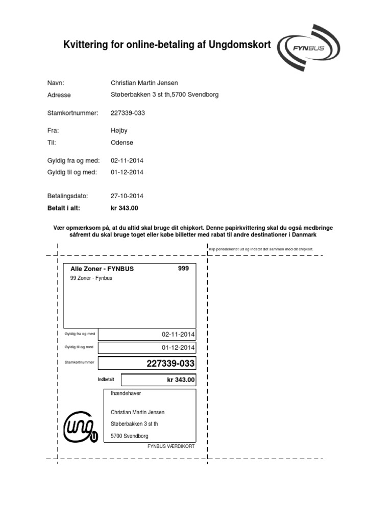 Kvittering PDF | PDF