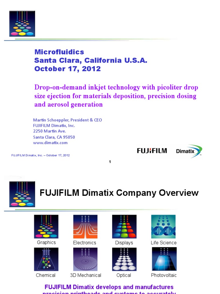 FUJIFILM Dimatix PDF Brochure | PDF | Microelectromechanical Systems ...