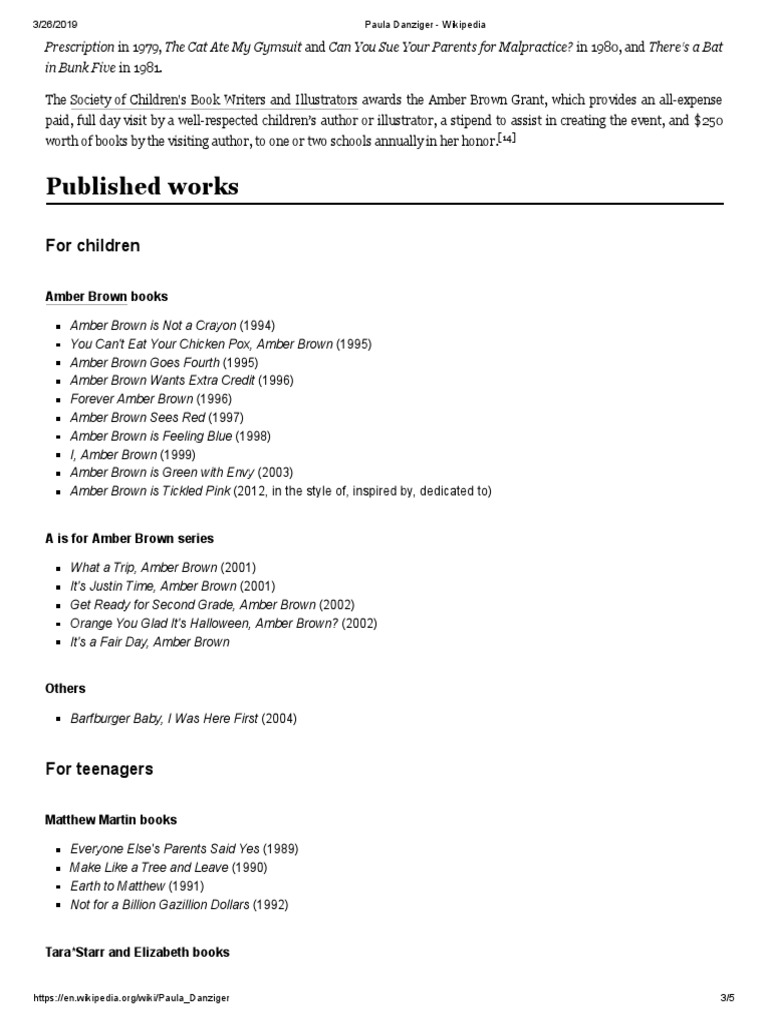 Published Works: For Children | PDF