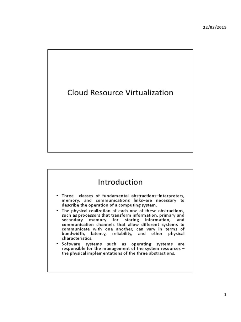 Cloud Resource Virtualization | PDF | Virtual Machine | Operating System