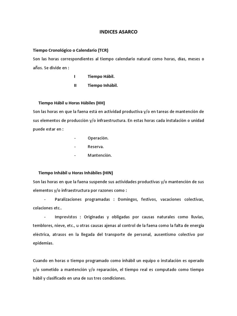 Indices de Asarco | PDF | Porcentaje | Función (Matemáticas)