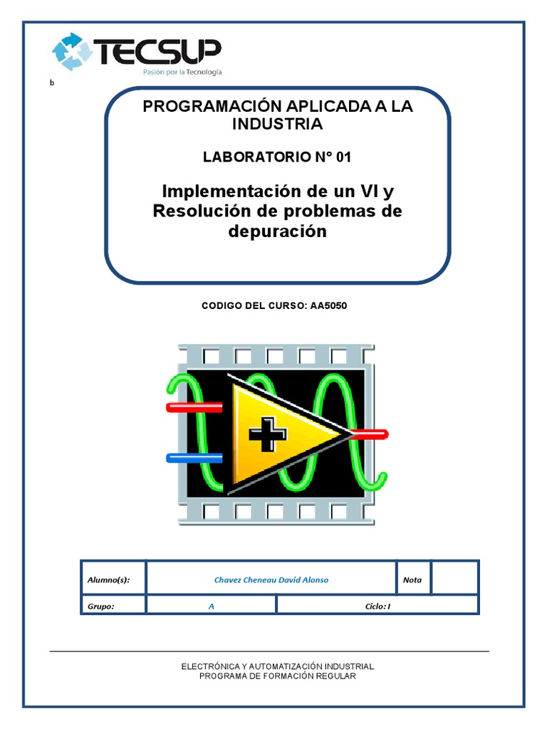Lab1 - Implementacion VI Terminado | PDF | Programa de computadora ...