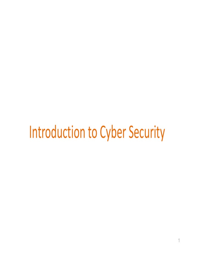 Intro To Cyber Security Presentation | PDF | Information Security ...