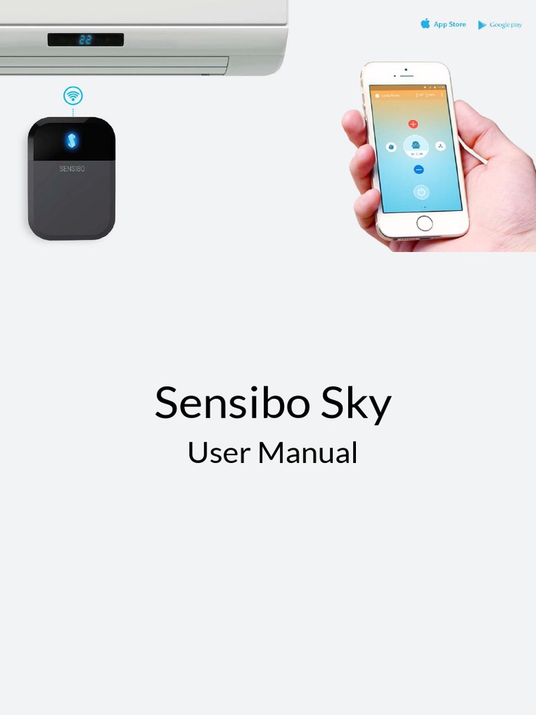 Sensibo Sky User Manual | PDF | Android (Operating System) | Mobile App
