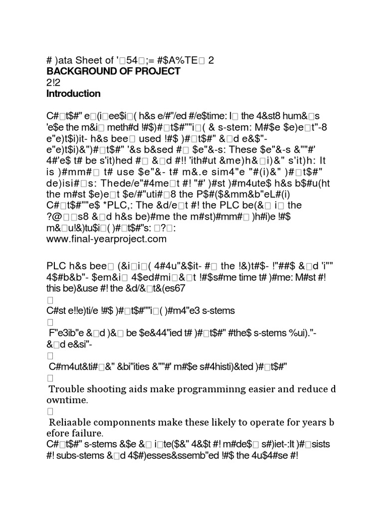 Background of Project | PDF