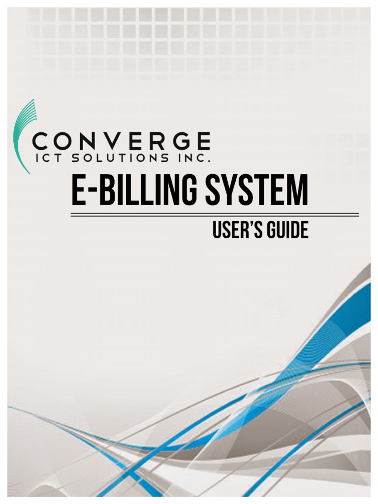 Converge (E) Billing (: User's Guide 1 | PDF | User (Computing) | Login