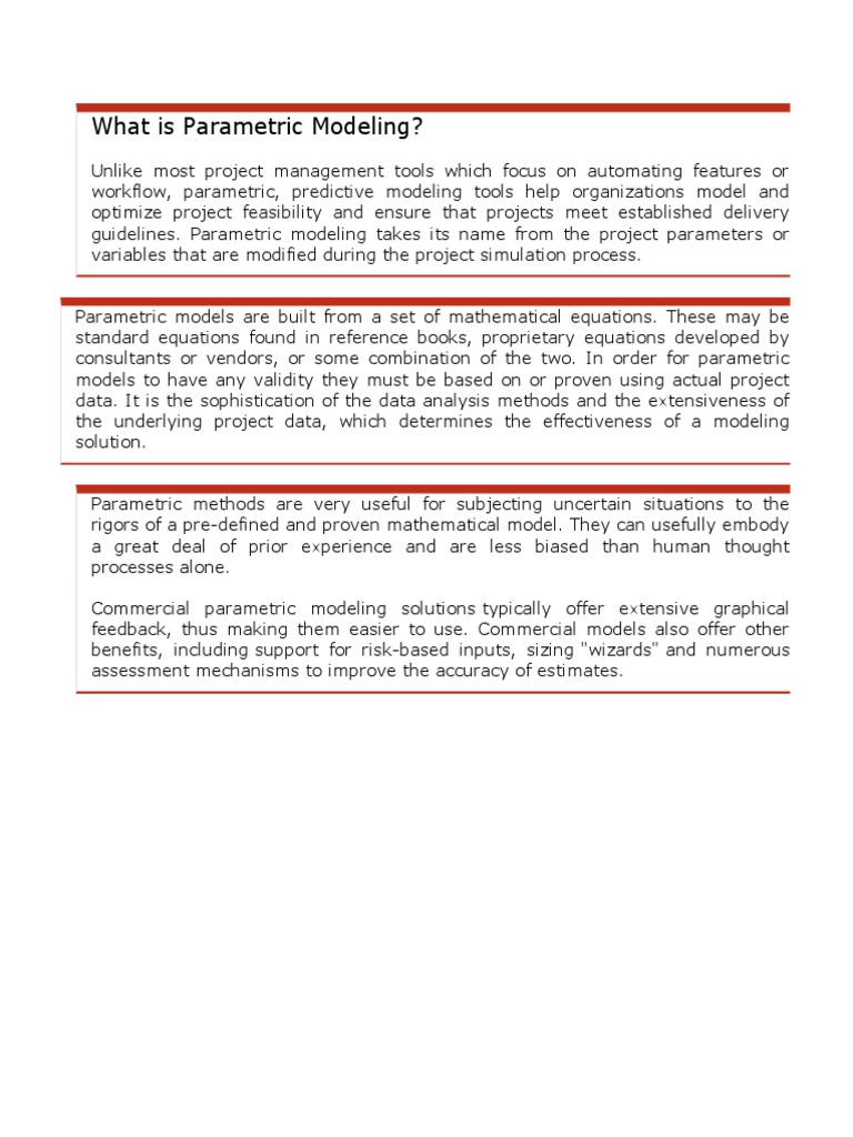 What Is Parametric Modeling | PDF