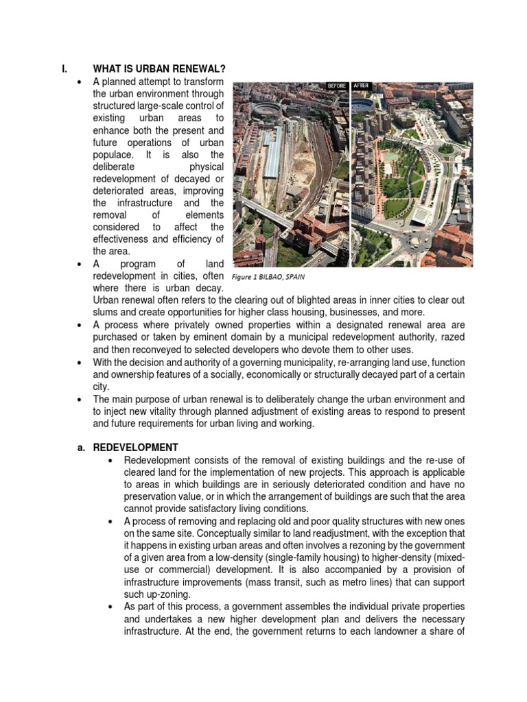 What Is Urban Renewal | PDF | Urban Sprawl | Mixed Use Development
