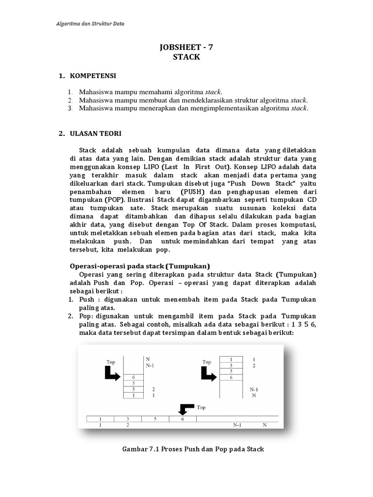 7 Jobsheet Stack D4 | PDF