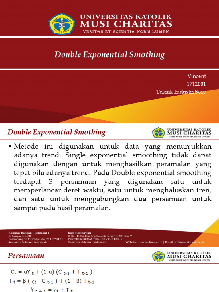Double Exponential Smoothing | PDF