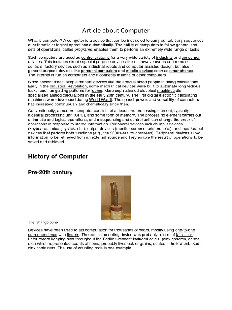 Article About Computer | PDF | Workstation | Laptop