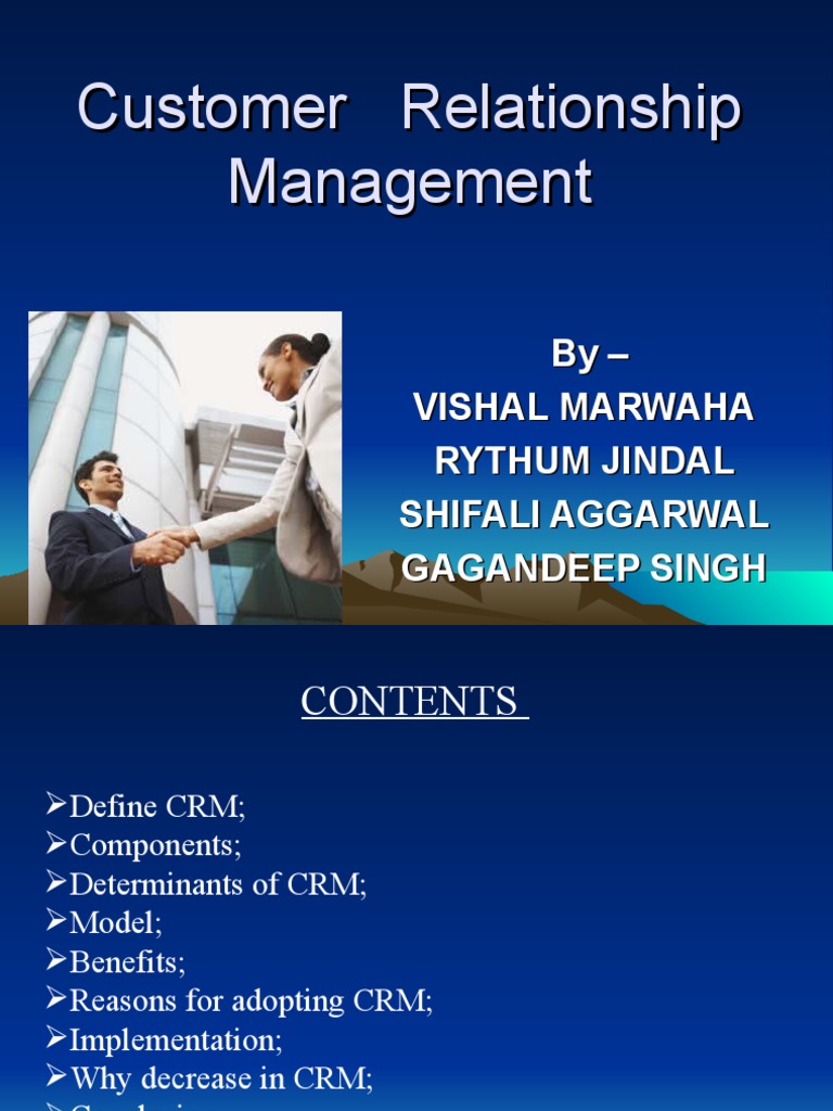 Customer Relationship Management | PDF | Customer Relationship ...